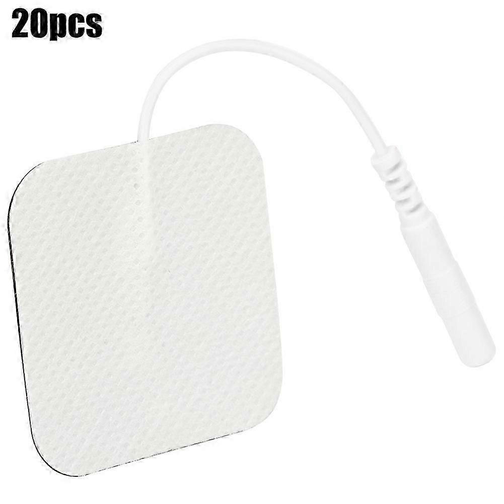 20Pcs 4x4cm 2.0 Holes Electrode Pad Physical Therapy Electrode Patches ...