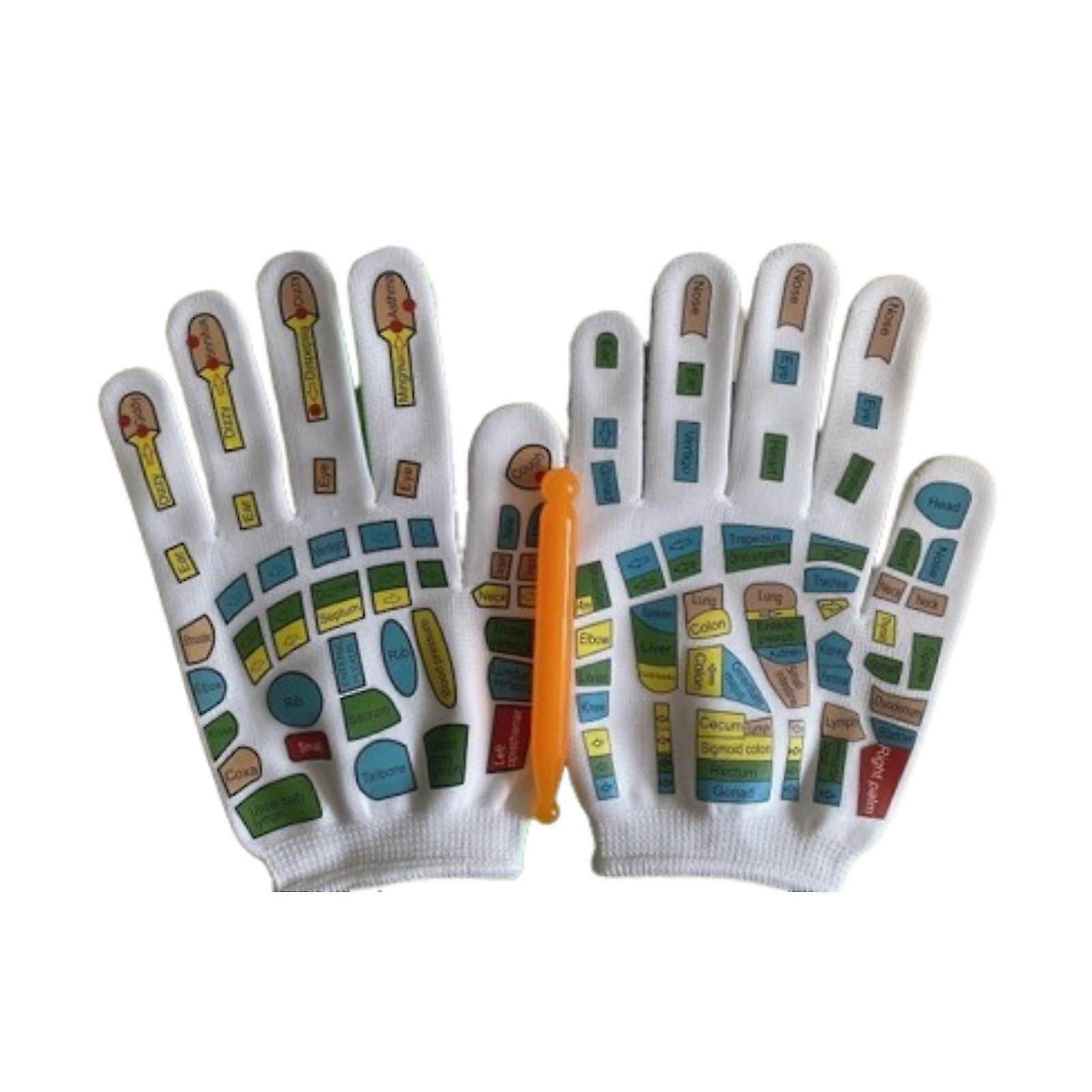 Reflexology Gloves Breathable Hand Massage Mittens for Friends Elders ...