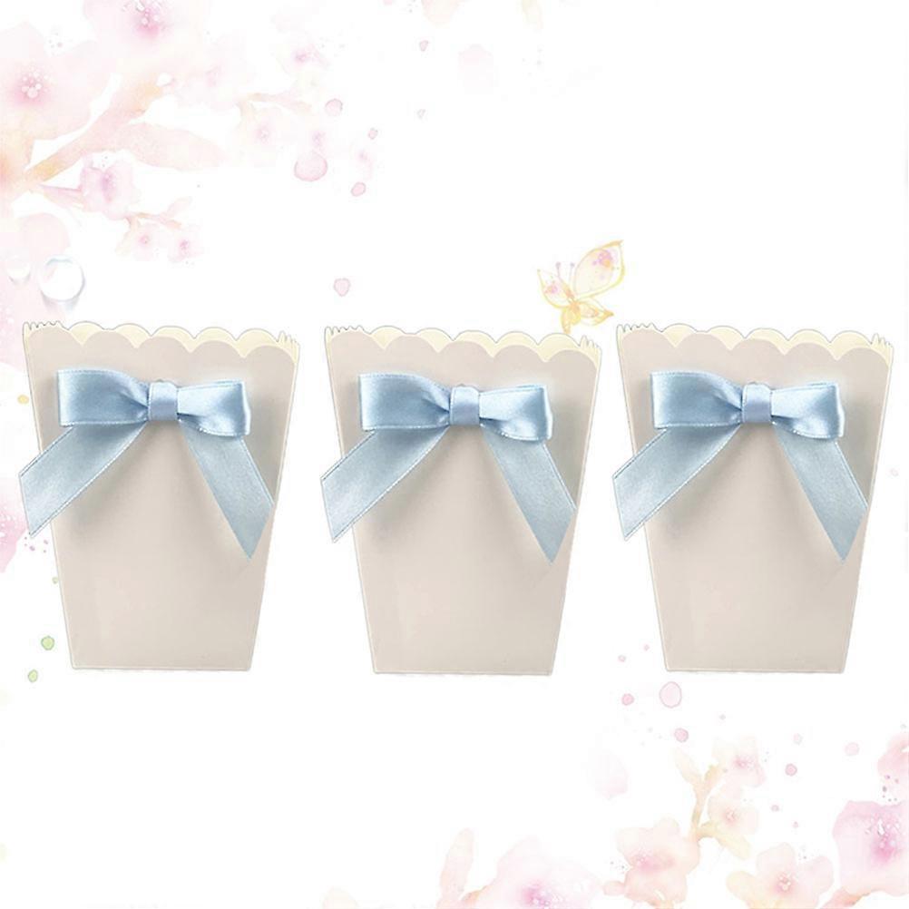 12Pcs Popcorn Treat Boxes With Blue Bow For Storage Perfect For ...