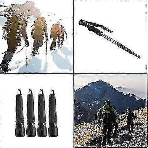 Alpenstock Tip,8 Pcs Trekking Pole Tip Portable Alpenstock Tip Replacement Trekking Rod Tip High ...