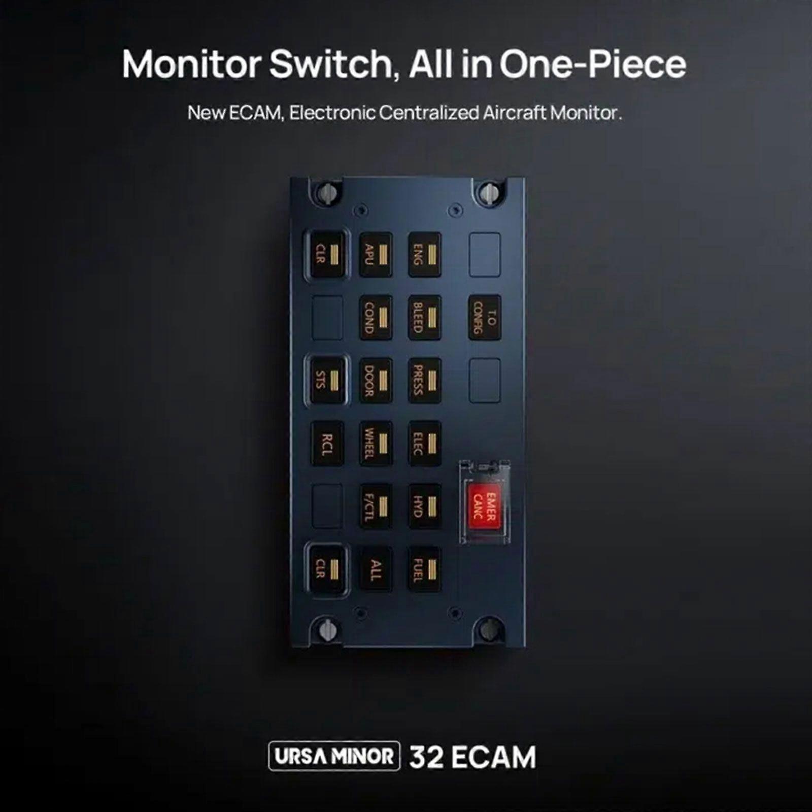 WINWING 2025 Airbus ECAM 32 Metal Flight Simulator Panel Modular ...