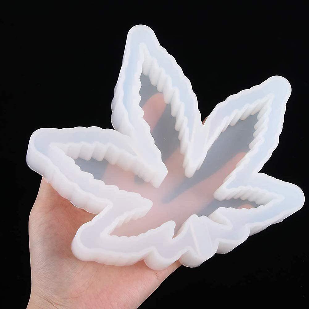 Weed Silicone Cigar Ashtray Resin Mold Maple Leaf Debowler Ashtray Unbreakable Resin Casting ...