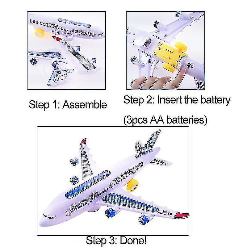 Led Airplane Led Light Music Airplane Children Diy Assembled Airplane ...