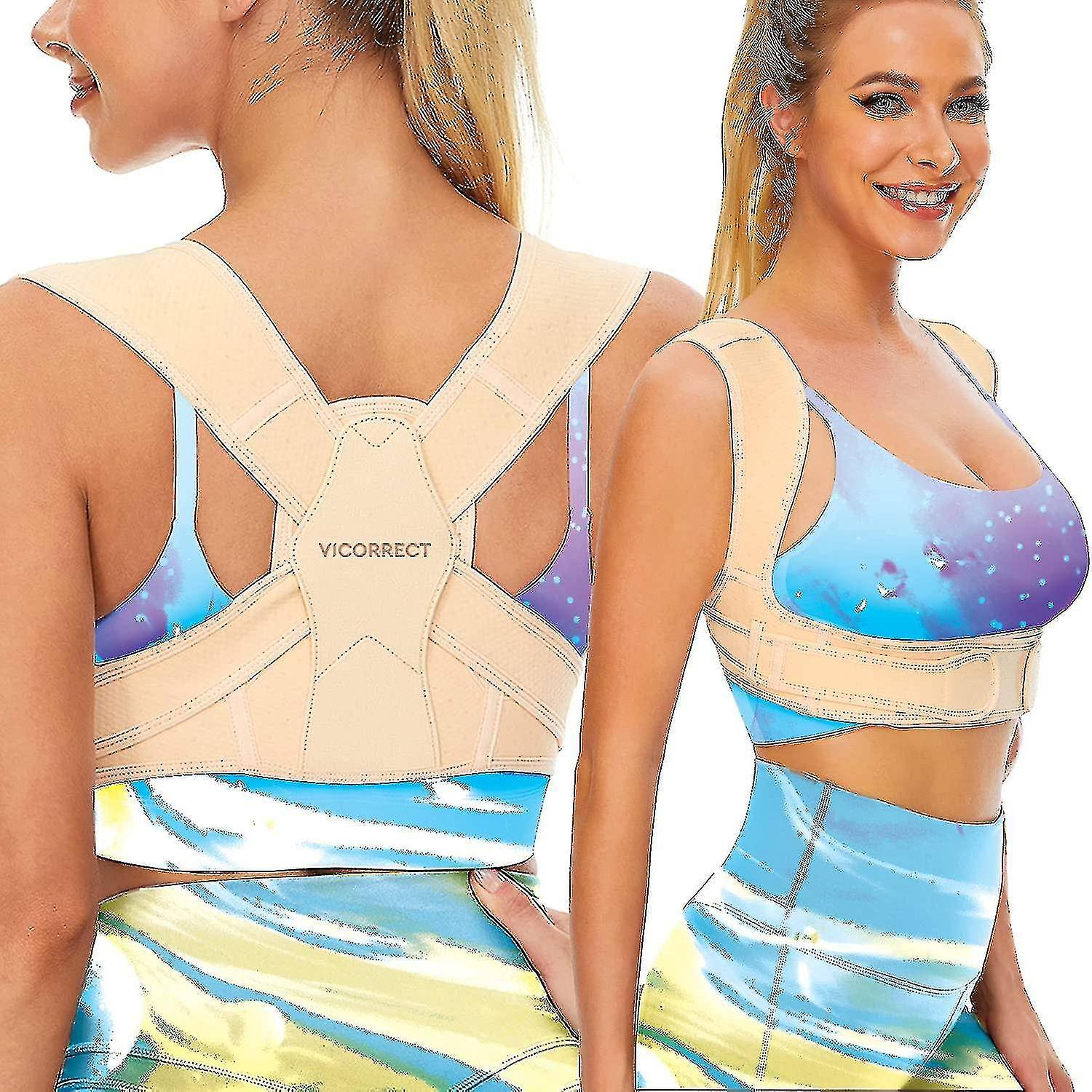 Vicorrect Posture Corrector For Women And Men, Adjustable Upper Back Straightener Posture ...