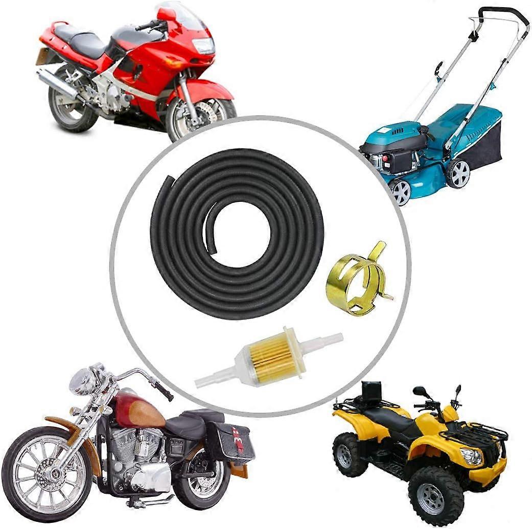 Gasoline Hose Kit, 2m 5mm Diameter Fuel Line + 2pcs Interface 5mm Fue ...