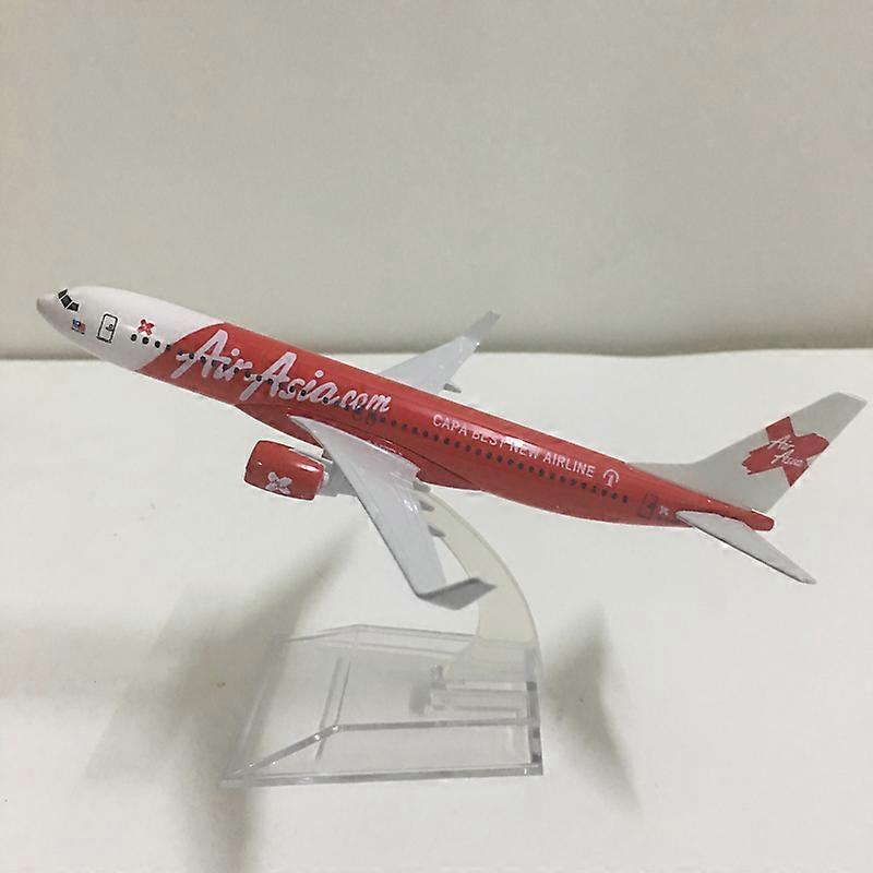 JASON TUTU 16cm Plane Model Airplane Model Air Asia Boeing 737 Aircraft ...