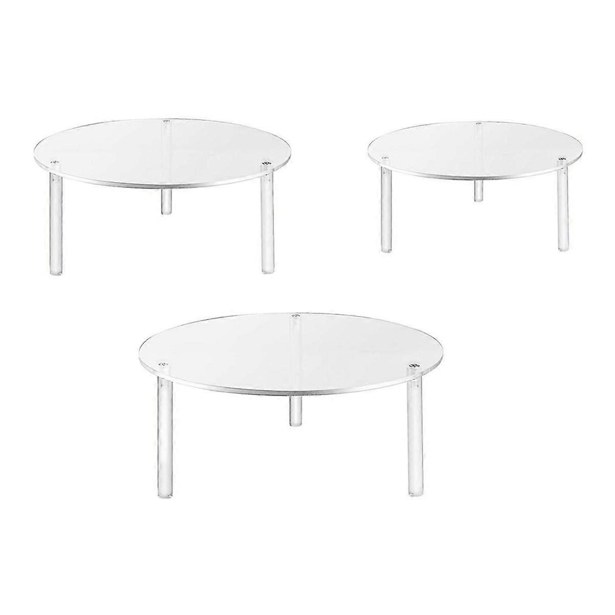 3Pack Clear Acrylic Cake Stands,Cupcake Stand Cake Holder, Countertop ...