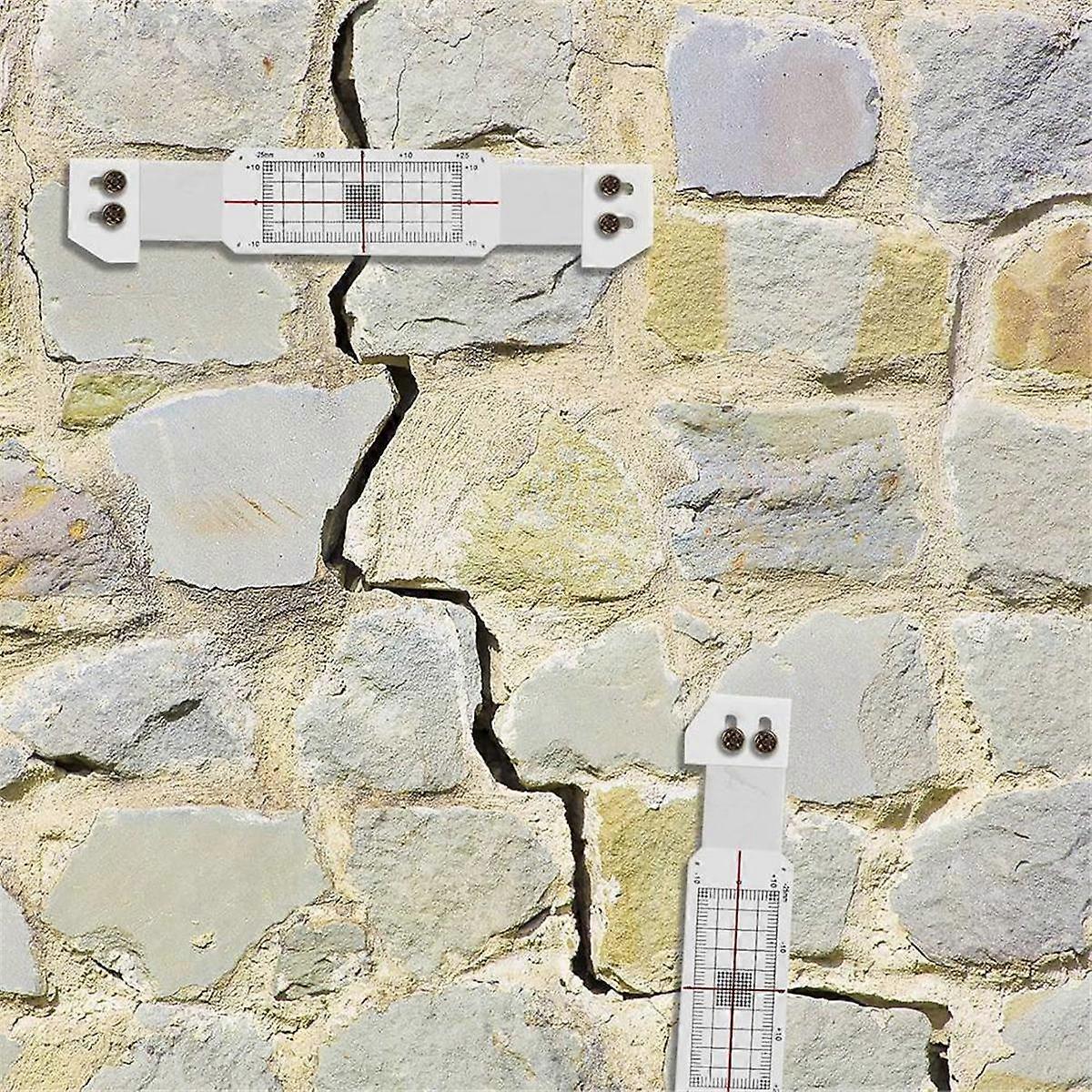 3 Pcs Crack Monitoring Record, Acrylic Corner Tell-Tale Monitor Crack ...