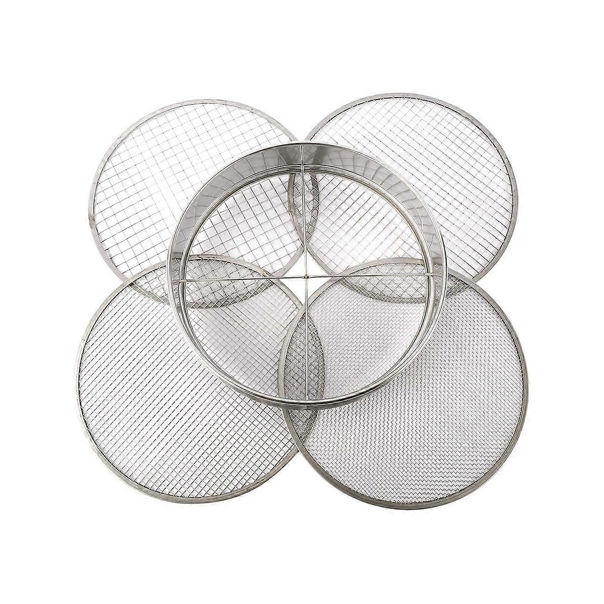 Garden Potting Mesh Sieve Sifting Pan - Stainless Steel Mix Soil Filter ...