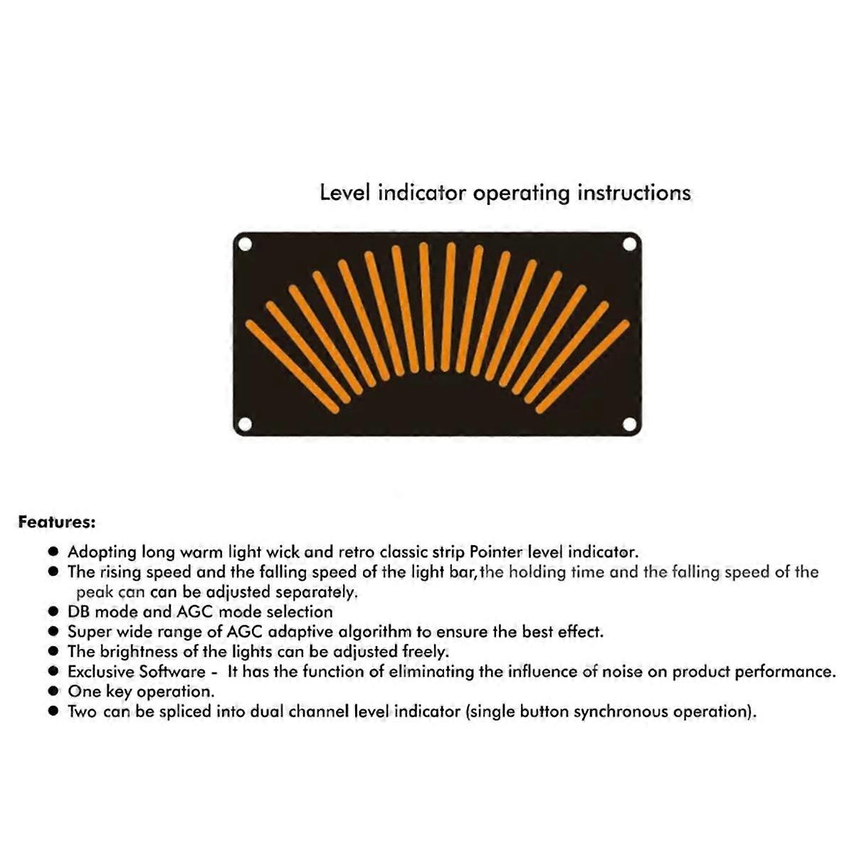 DIY Retro Level Indicator LED Music Spectrum LED Audio Level Indicator ...