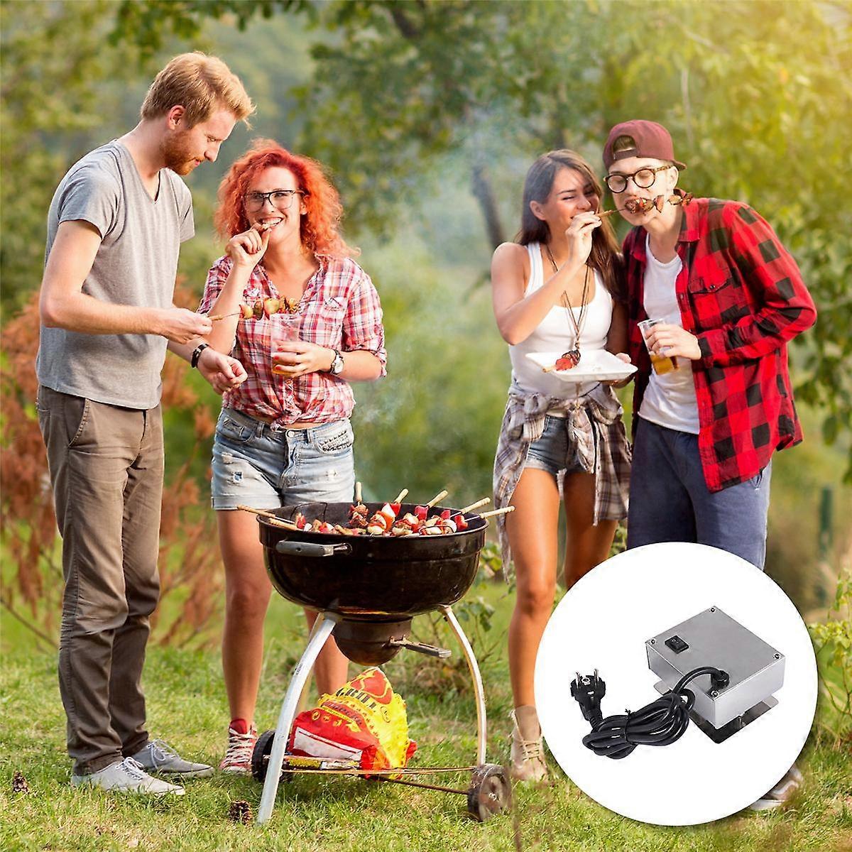 Heavy Meat BBQ Rotisserie Rotating Motor Eletric Grill Barbecue Spit ...