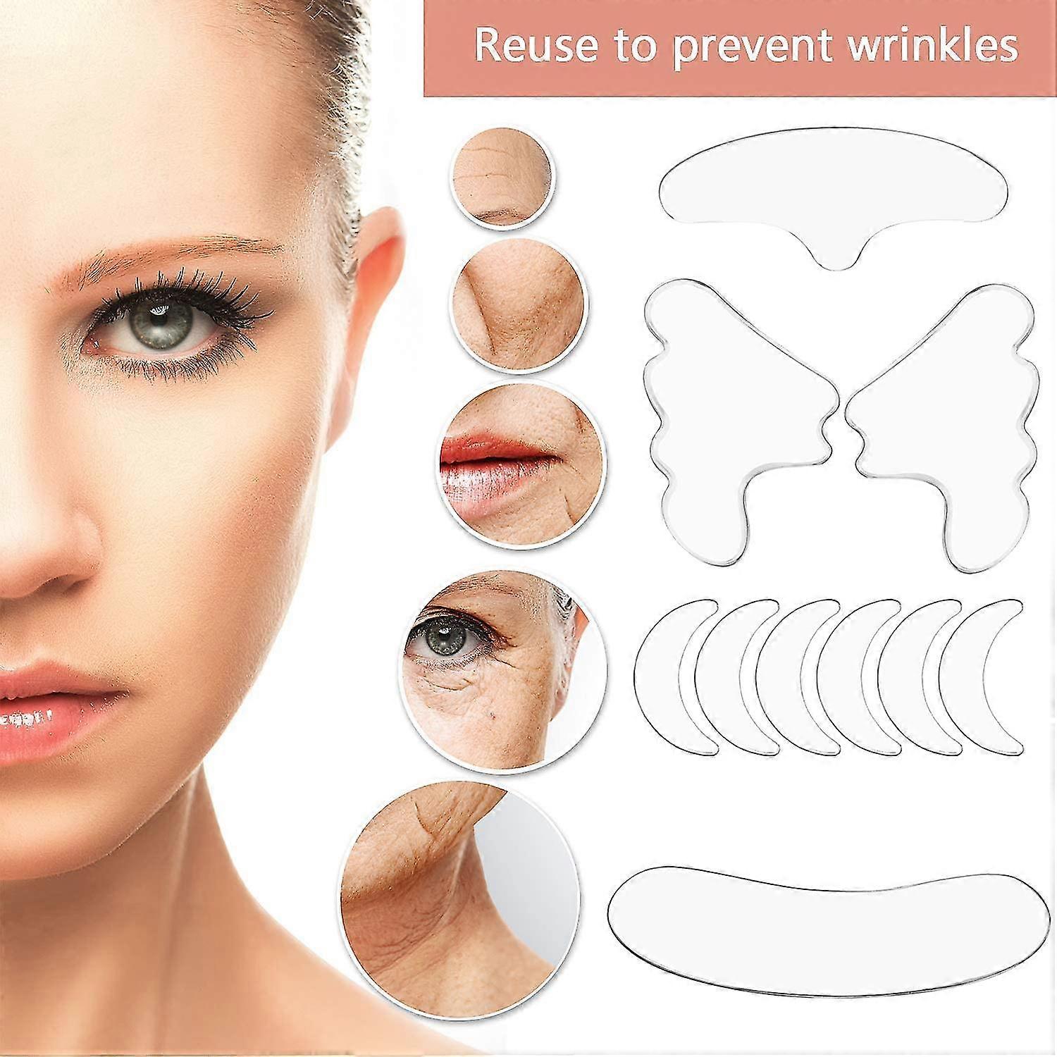 11pcs Reusable Silicone Chest Wrinkle Pads Patches Silicone Neck ...