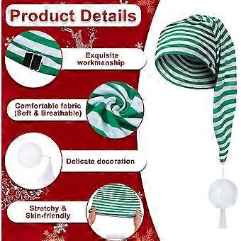 2 Pcs Men's Night Cap Striped Pajama Hat Adjustable Sleeping Caps with ...