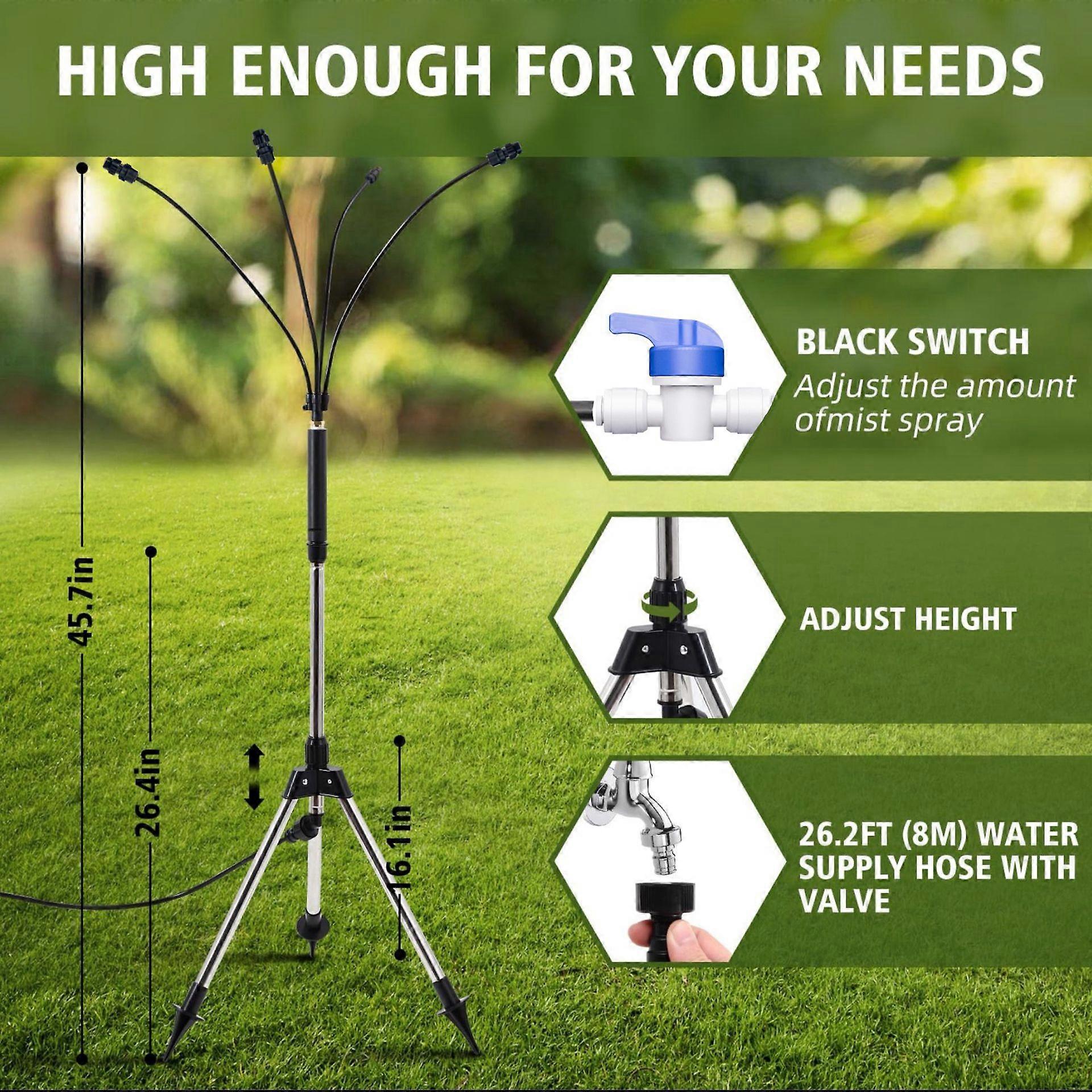 Standing Misters for Outside Patio, Adjustable Height Stand Misting ...