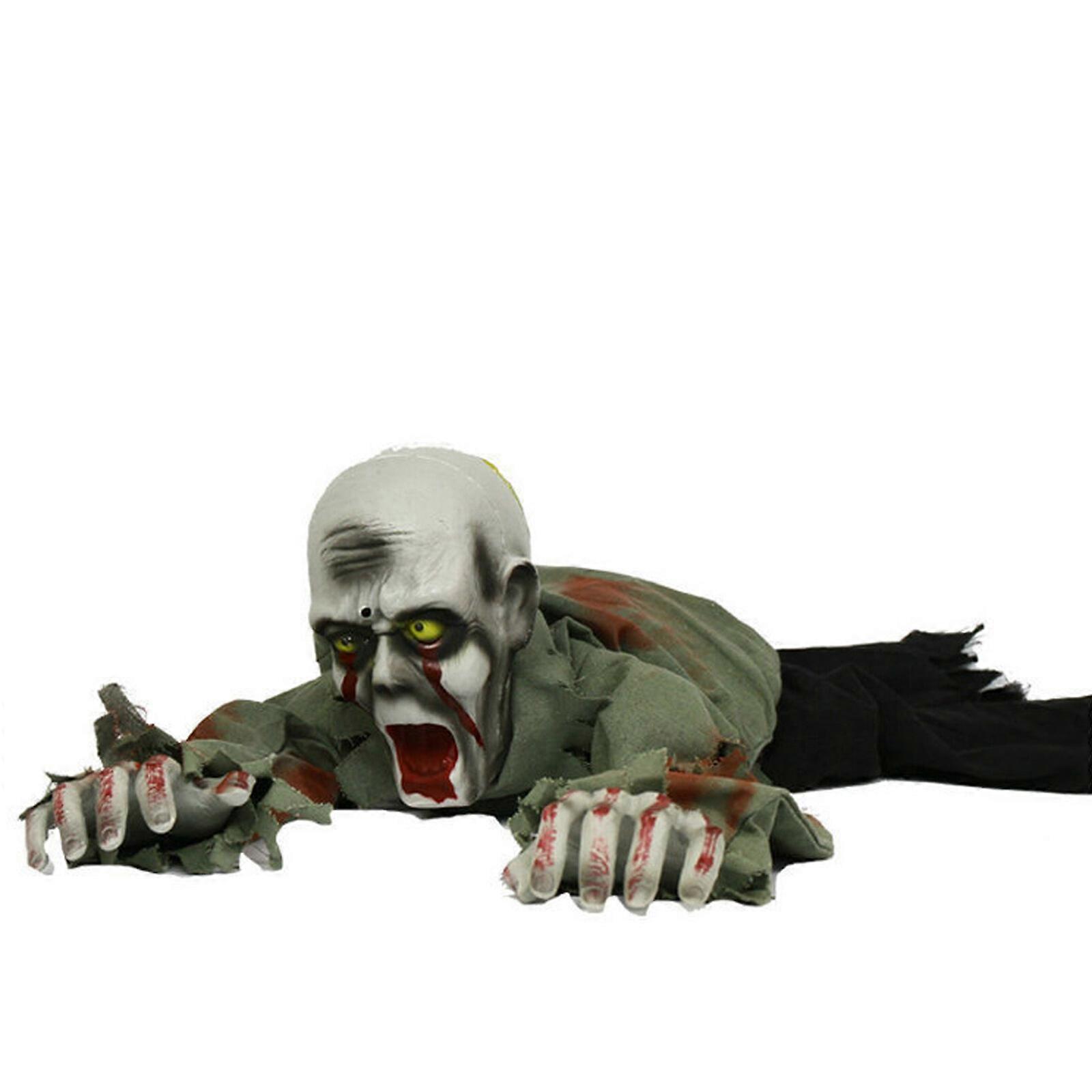 Outdoor Scary Movable Life Size Skeleton Groundbreaker Crawling Zombie ...