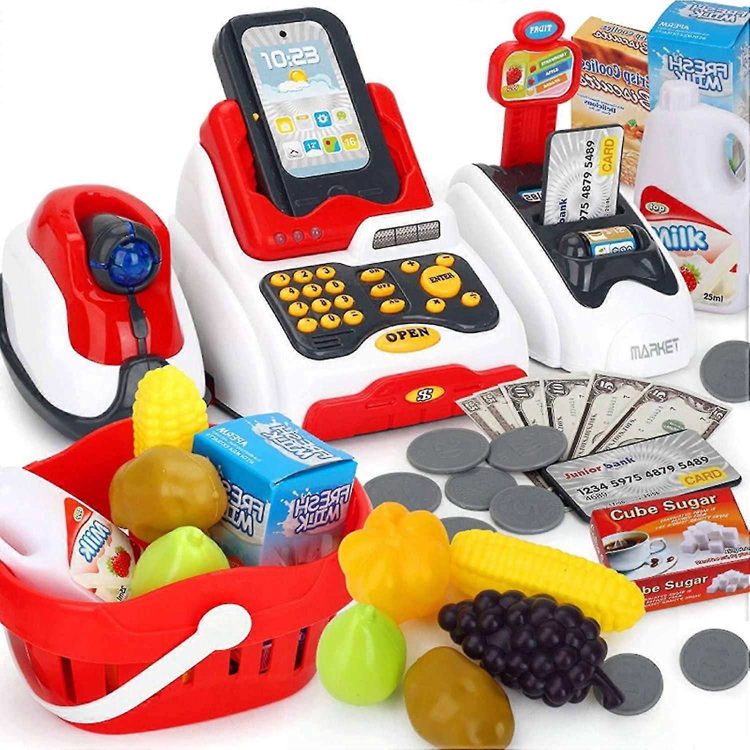 Toy Cash Register For Kids - Kids Cash Register With Scanner , Credit ...