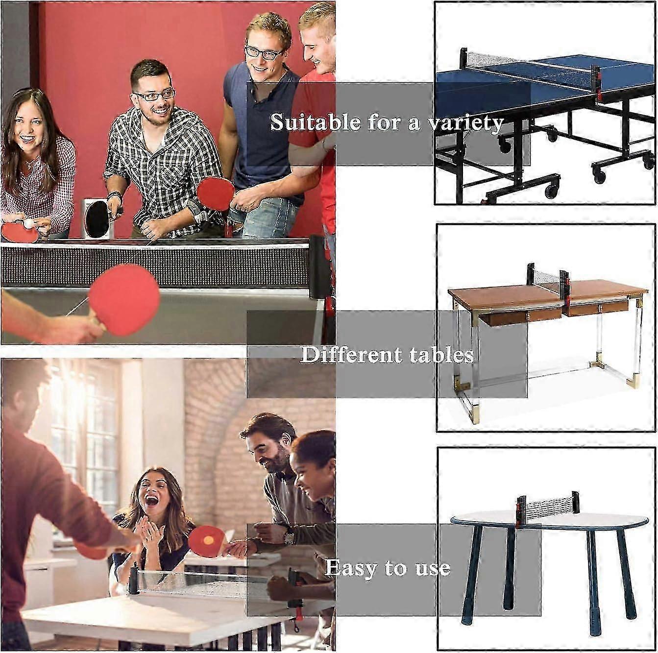 Retractable Ping Pong Net, Portable Table Tennis Net Stand, Perfect For ...