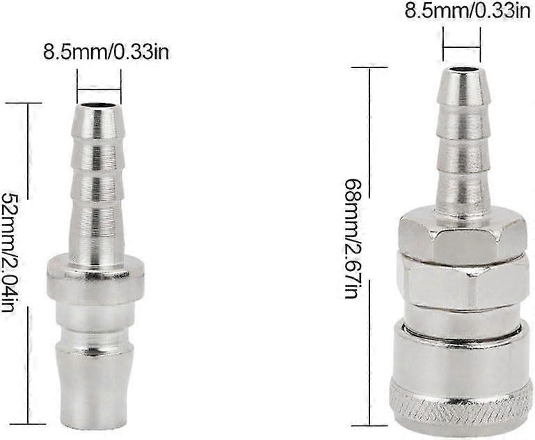 4Pcs Raccord Rapide Air Comprim,Pneumatique d'Air Kit Compresseur,Embout Pneumatique Embout,8mm ...