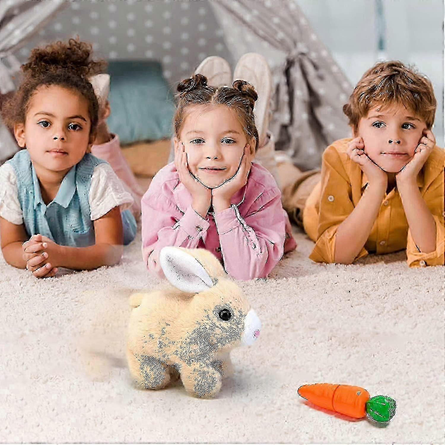 Electronic Plush Rabbit Toy, Easter Bunny Interactive Toy, Playful ...