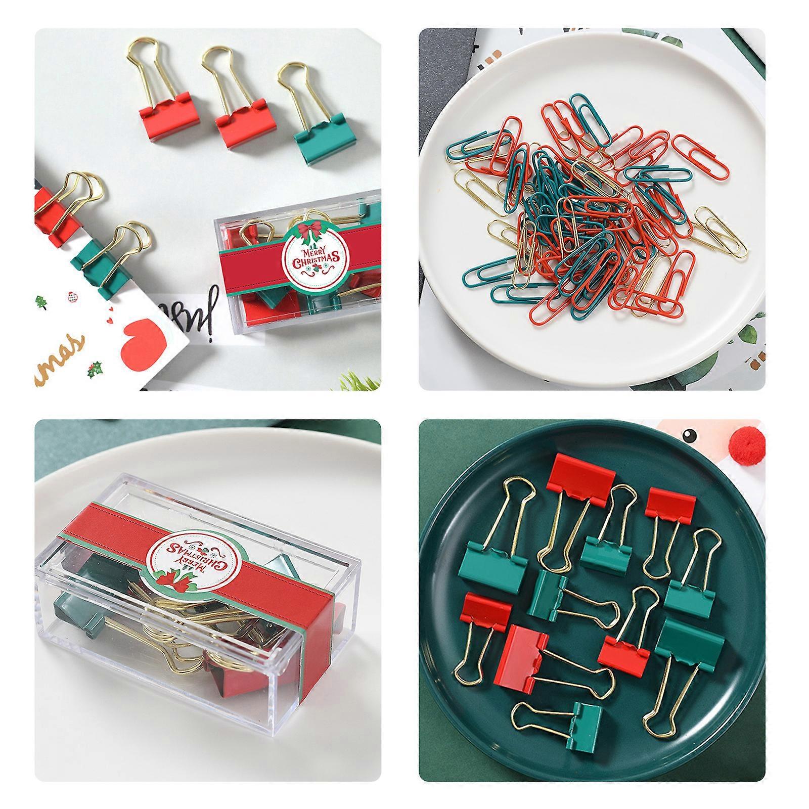 Christmas Themed Push Pins Decorative Thumb Tacks Metal Binder Clip ...