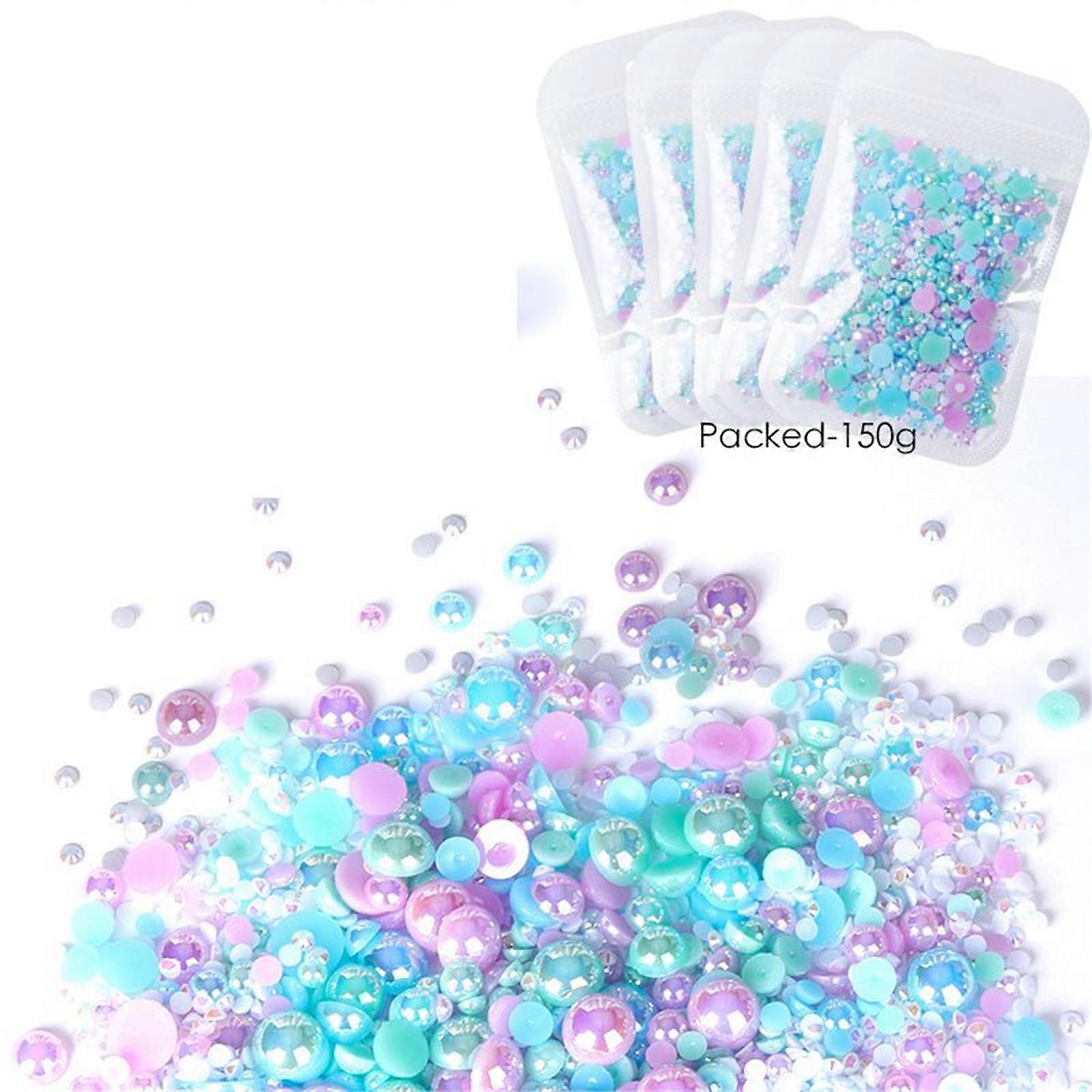 Flatback Pearls for Crafts, Assorted Sizes Half Round Pearls Beads ...