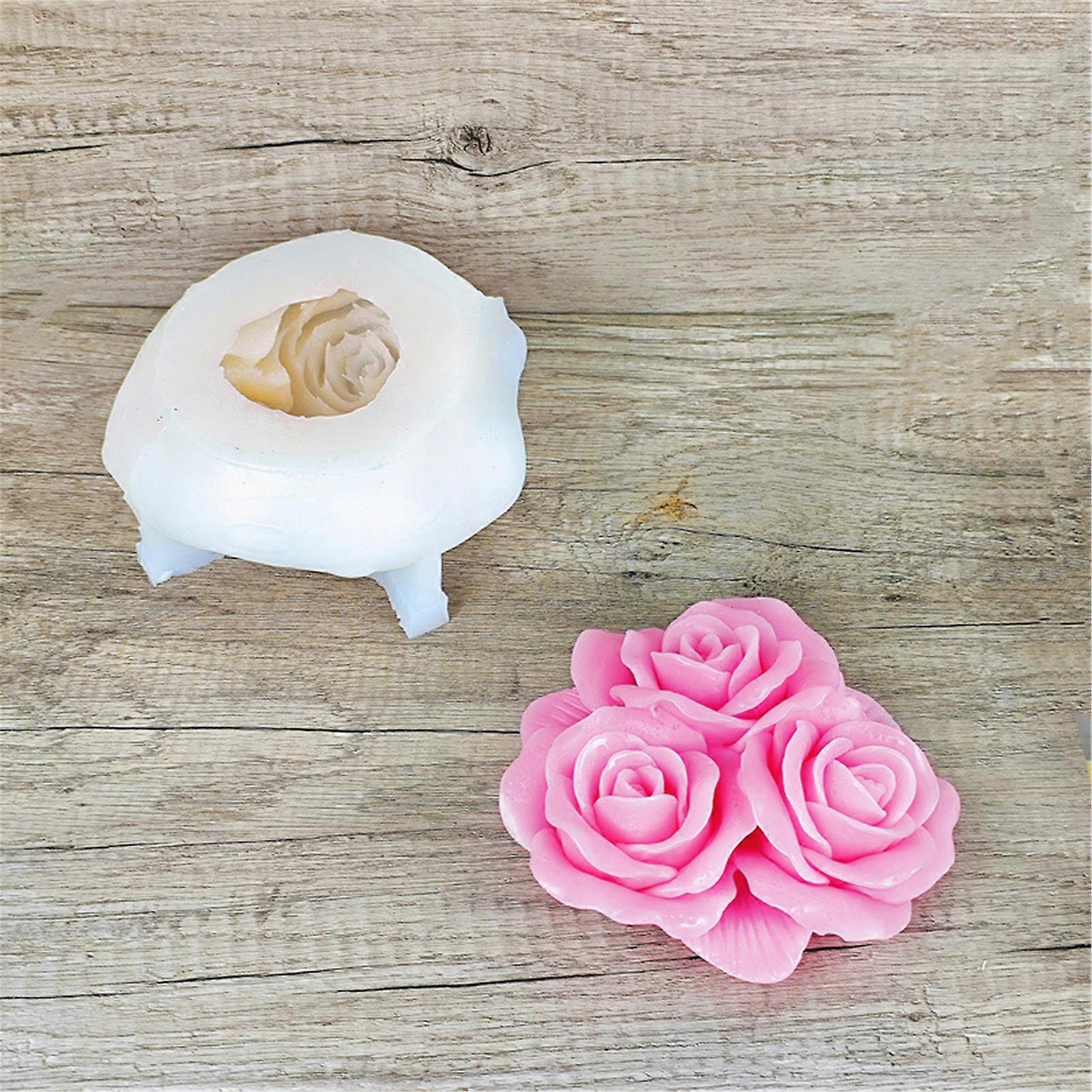 3D Flower Silicone Candle Mold Silicone Crafting Molds Handmade Soap ...