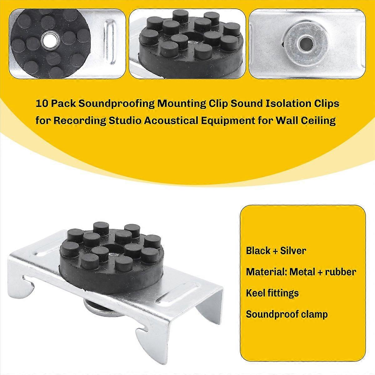 10 Pack Soundproofing Mounting Clip Sound Isolation Clips for Recording ...