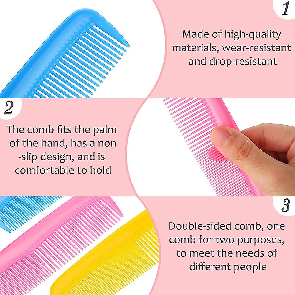 12 Pieces Colorful Hair Combs Set For Kids Women Men Colorful Plastic ...
