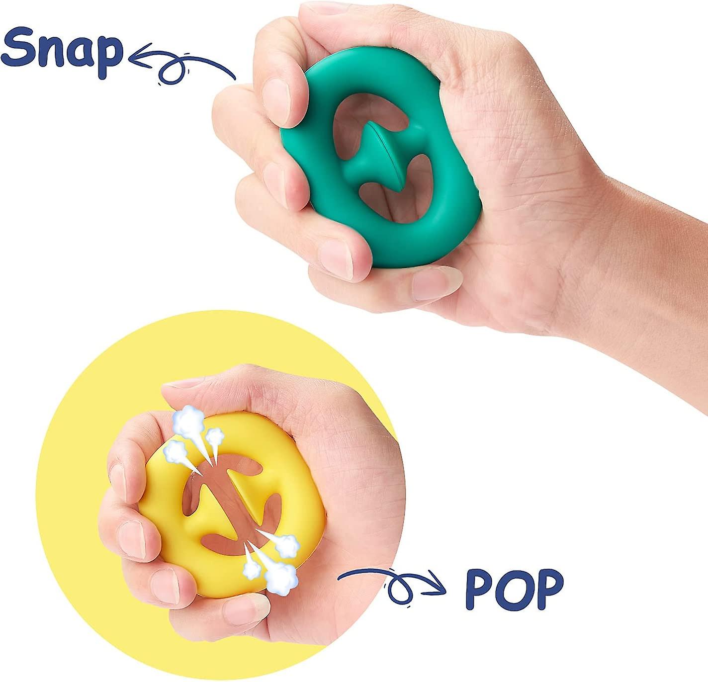 2pcs Snapper Fidget Toys Pack Pop Toy Hand Exerciser Finger ...