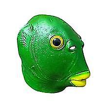 Green Animal Fish Headdress Green Fish Head Cover Funny Ugly Animal ...