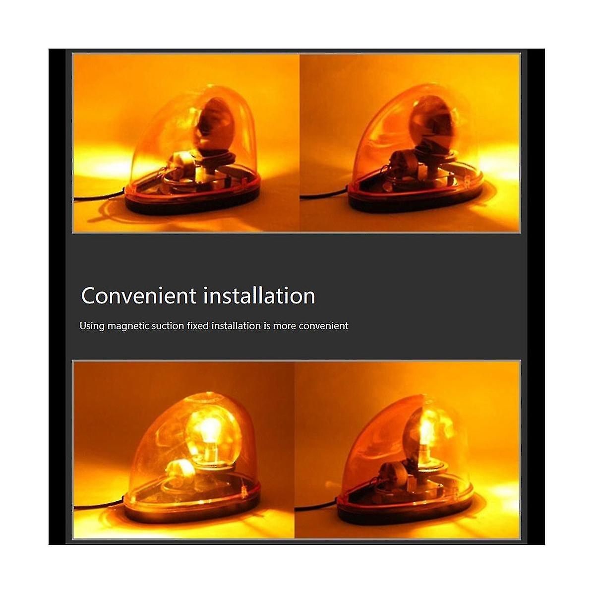 Car 12v Led Snail Type Rotating Warning Light Ceiling Light Blinking ...