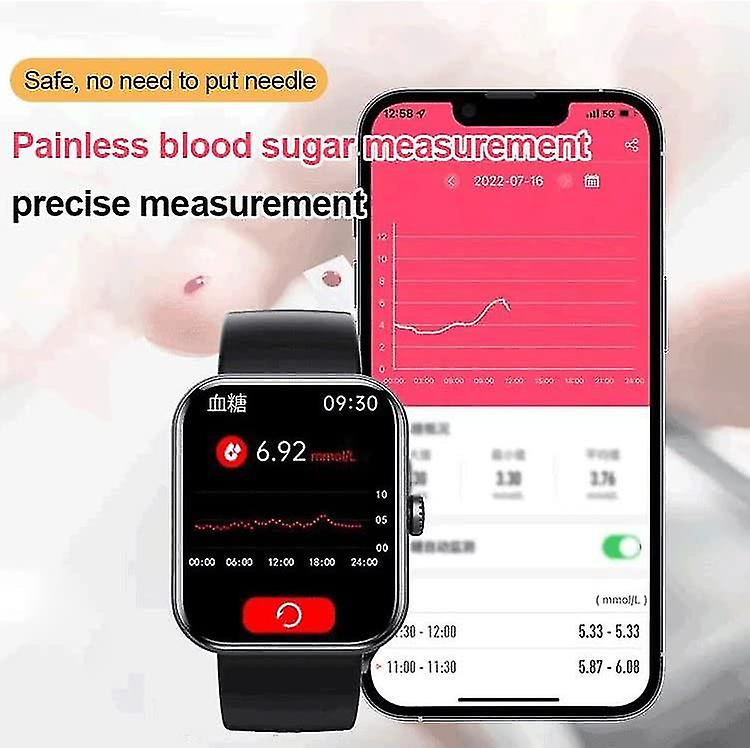 F57l Smartwatch de monitoreo de glucosa en sangre, rastreador de ejercicios con reloj ...