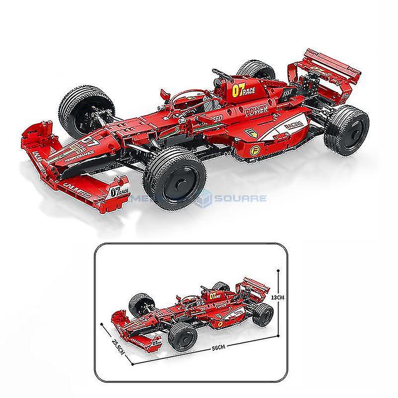 The Red F1 Super Fast Racing Car 11007 Model Building Blocks Bricks 1:8 ...