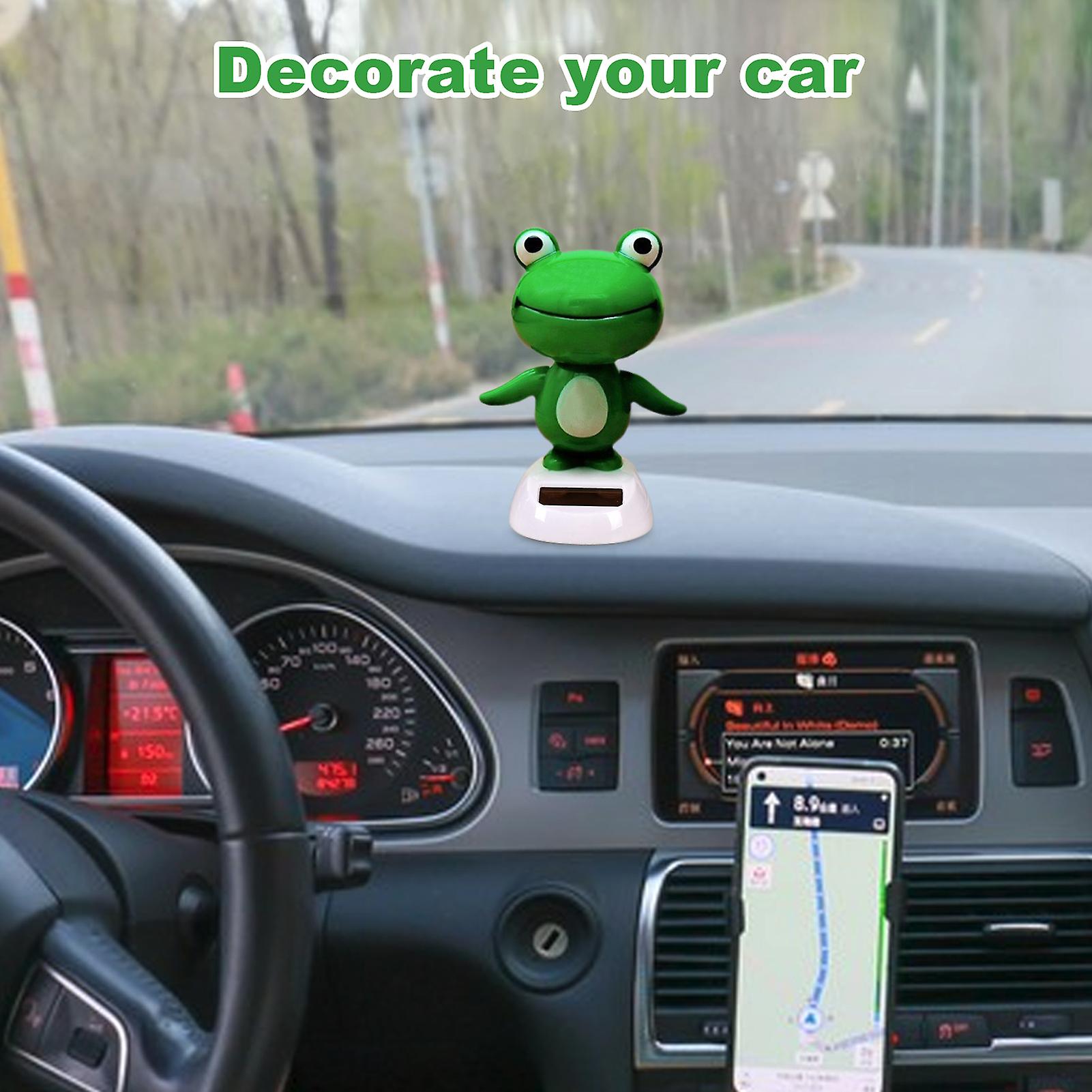 Solar Powered Shaking Head Ornament Dashboard Decoration Cartoon Animal ...