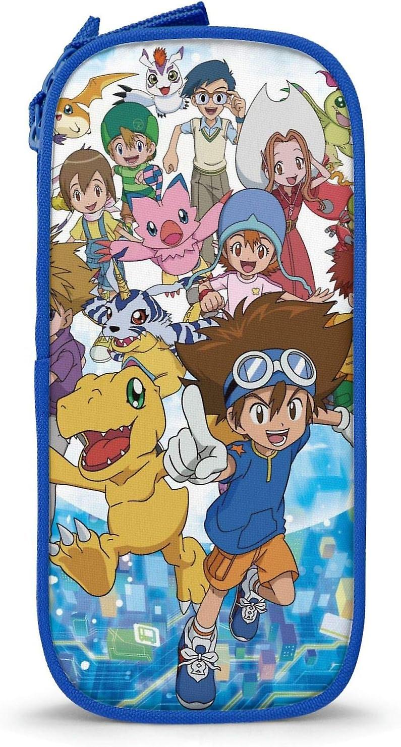 Digimon Anime Pencil Case 3D Custom Printing Large Capacity Double ...