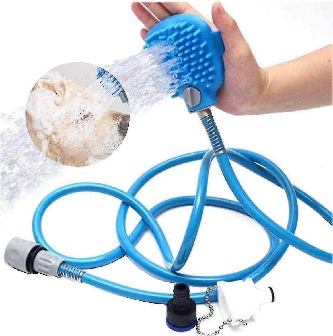 Pet Bath Shower Sprayer Massager Scrubber Tool Dog Pet Handheld ...