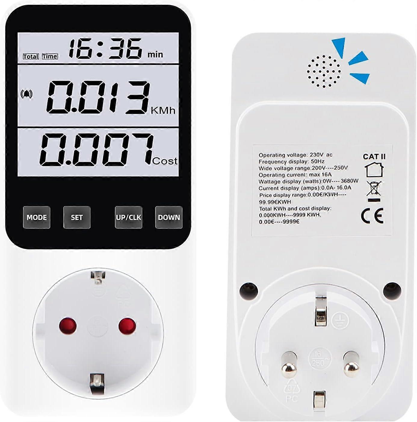 Power Consumption Meter Socket, Power Meter for Socket with 14 ...