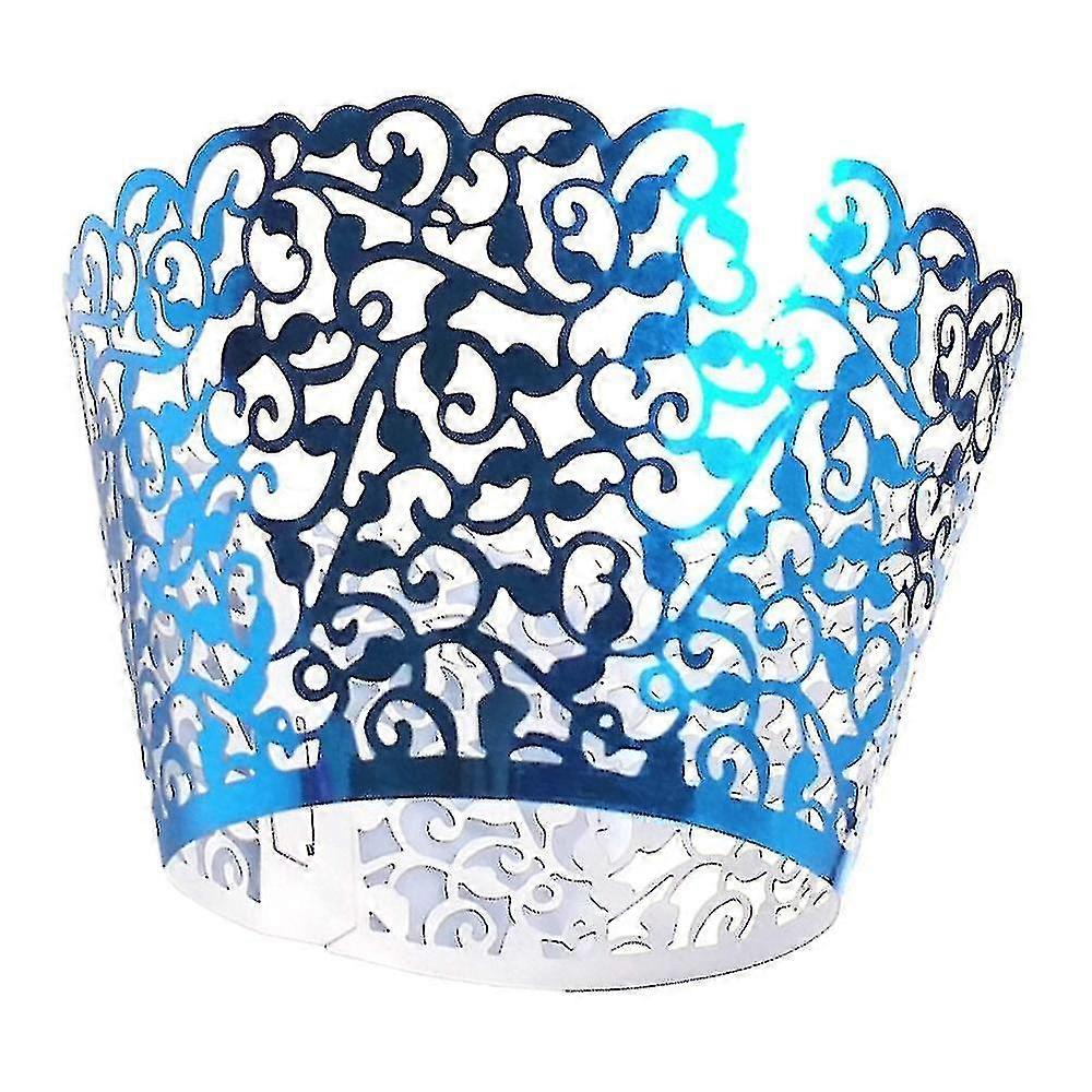100pcs Cupcake Wrappers Artistic Bake Cake Paper Filigree Little Vine ...