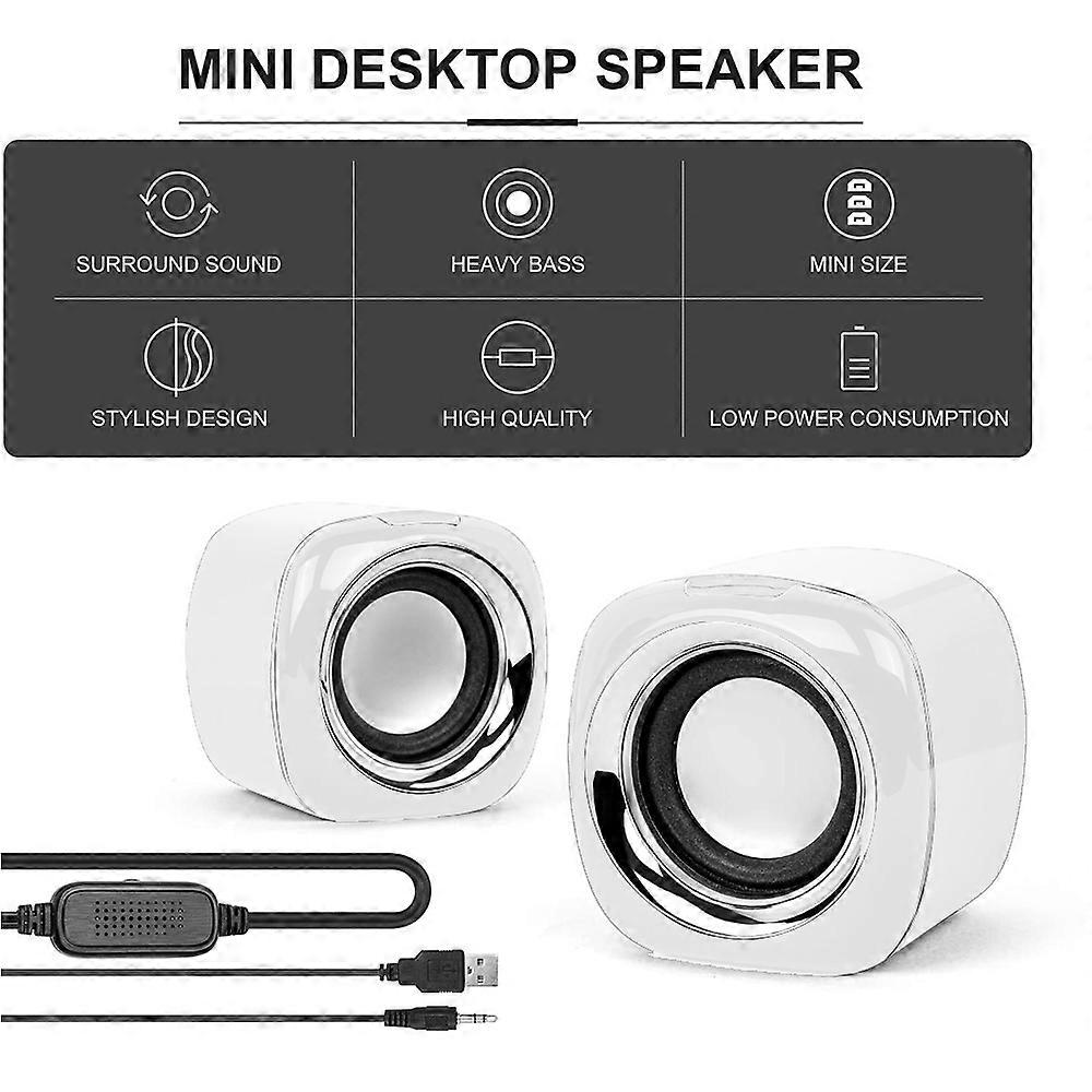 Computer Speakers, PC Powered Speakers USB Speaker Monitor Speakers use ...