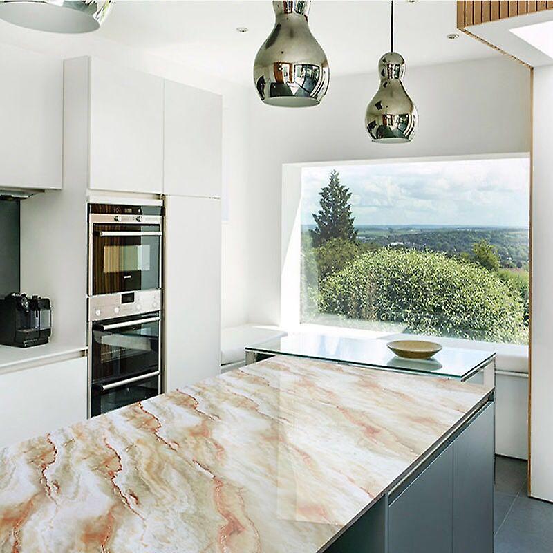 Kitchen Pvc Wall Marble Countertop Stickers | Fruugo UK