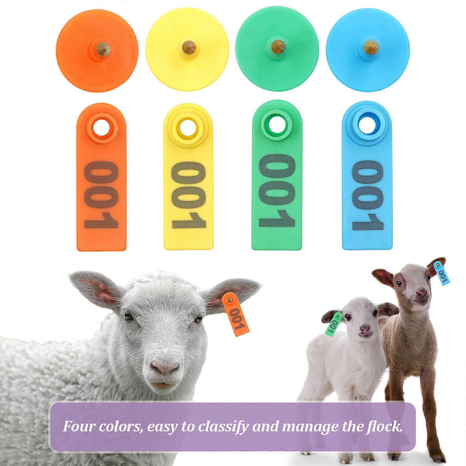 HaKeLai No. 1-500 Sheep Ear Tag Signs with The Word Ear Laser Typing ...