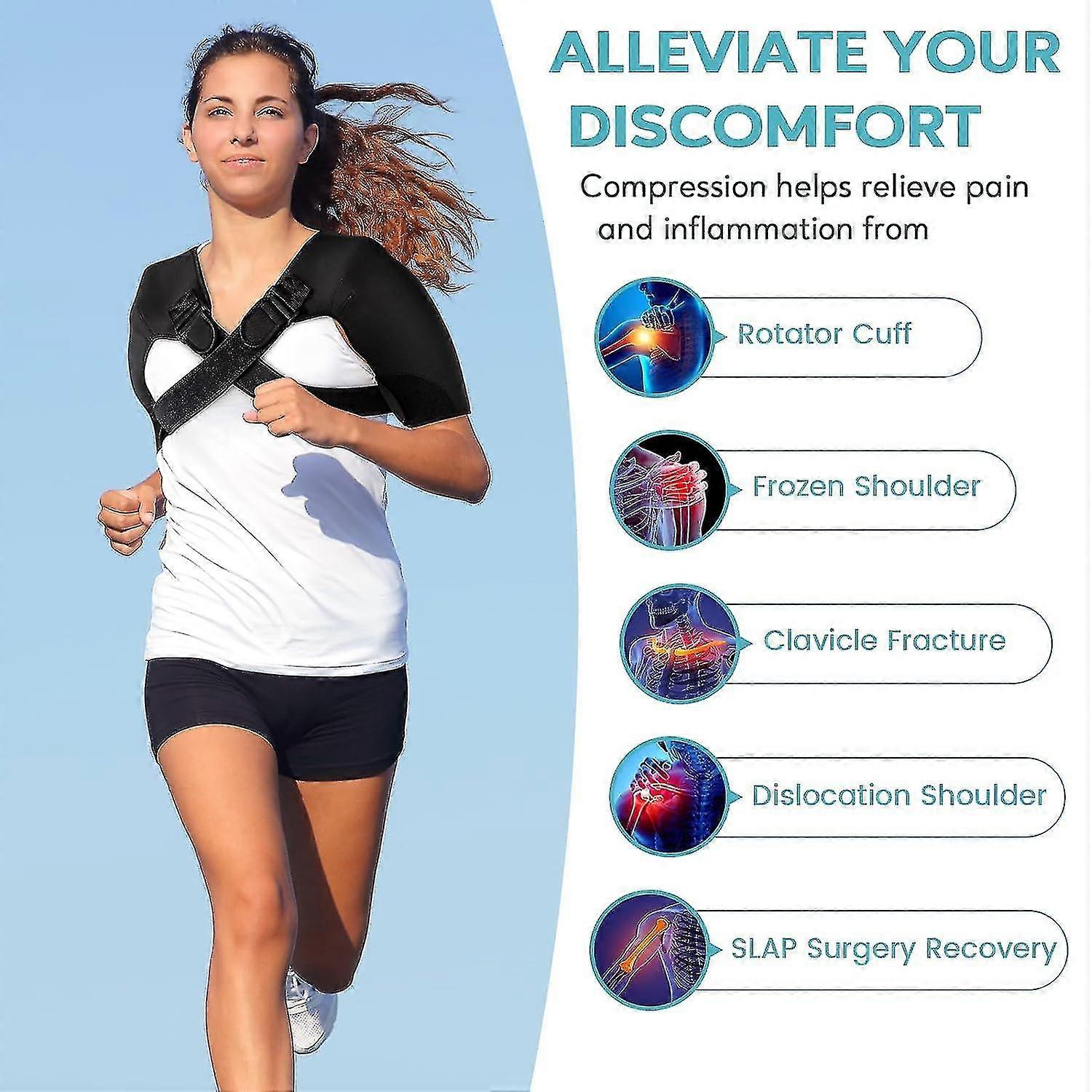 Double Shoulder Brace For Women Men, Shoulder Pain Relief Double ...