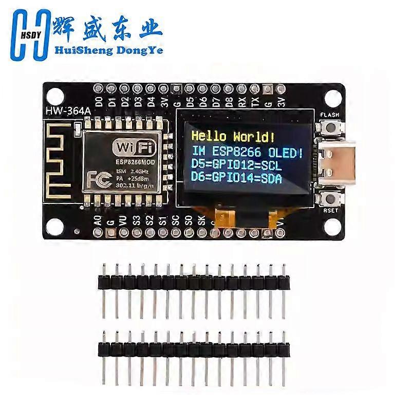 GaiBoSi NodeMCU ESP8266 Development Board with 0.96 Inch OLED Display ...