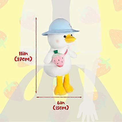 Duck purple plush toy (blue hat), stuffed animal 30cm plush doll, soft ...