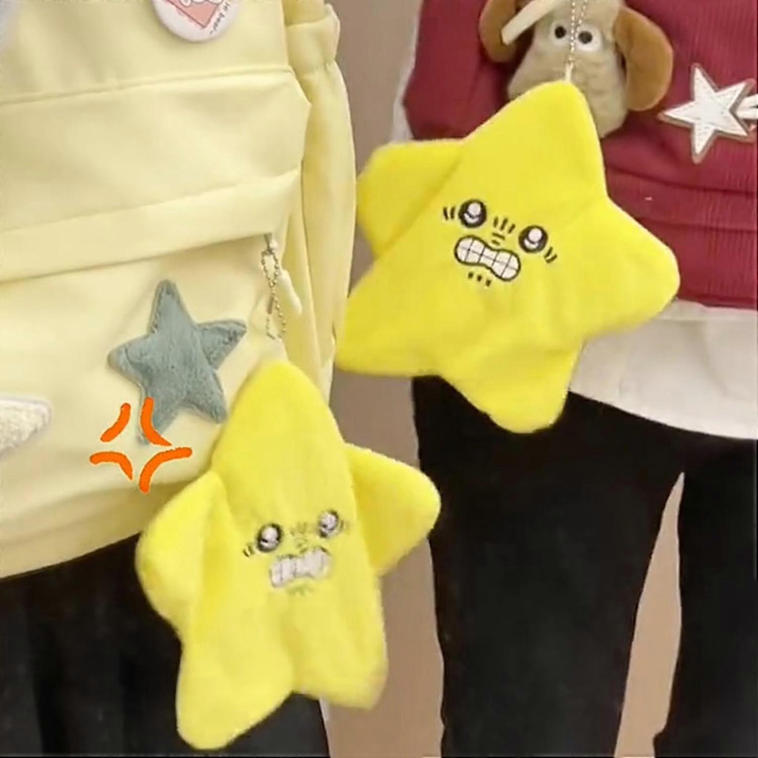 Angry Star Plush Toy Pendant Starfish Stuffed Animal Toy with Fun ...
