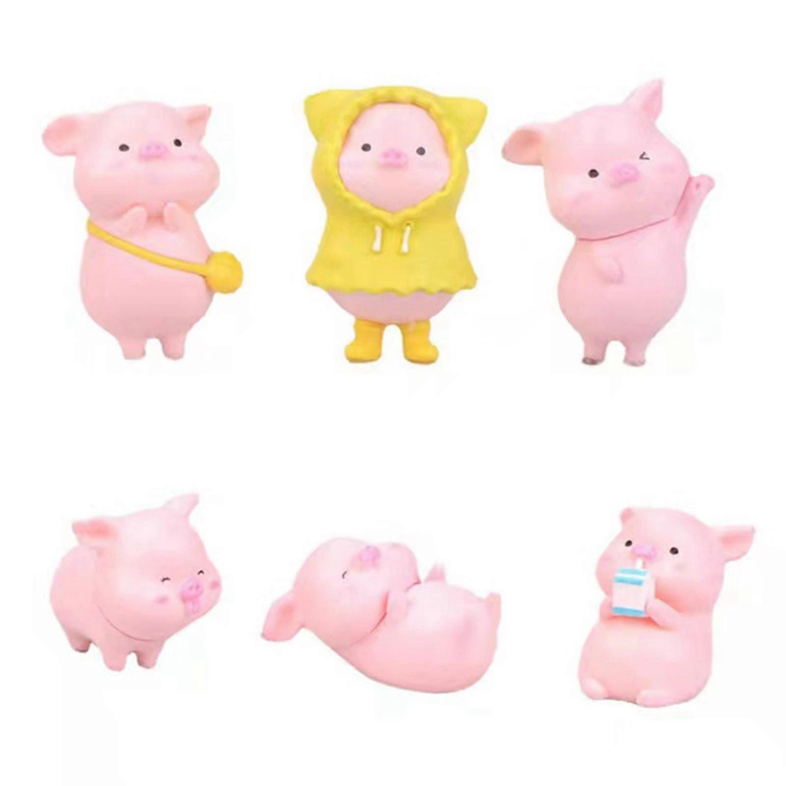 Small Pig Dolls Car Dashboard Garden Statue Animals Figurines | Fruugo UK