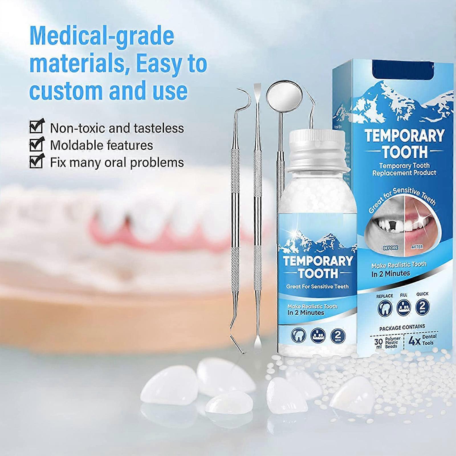 Tooth Filling Repair Kit, Temporary Teeth Filler with 4 Dental Tools ...