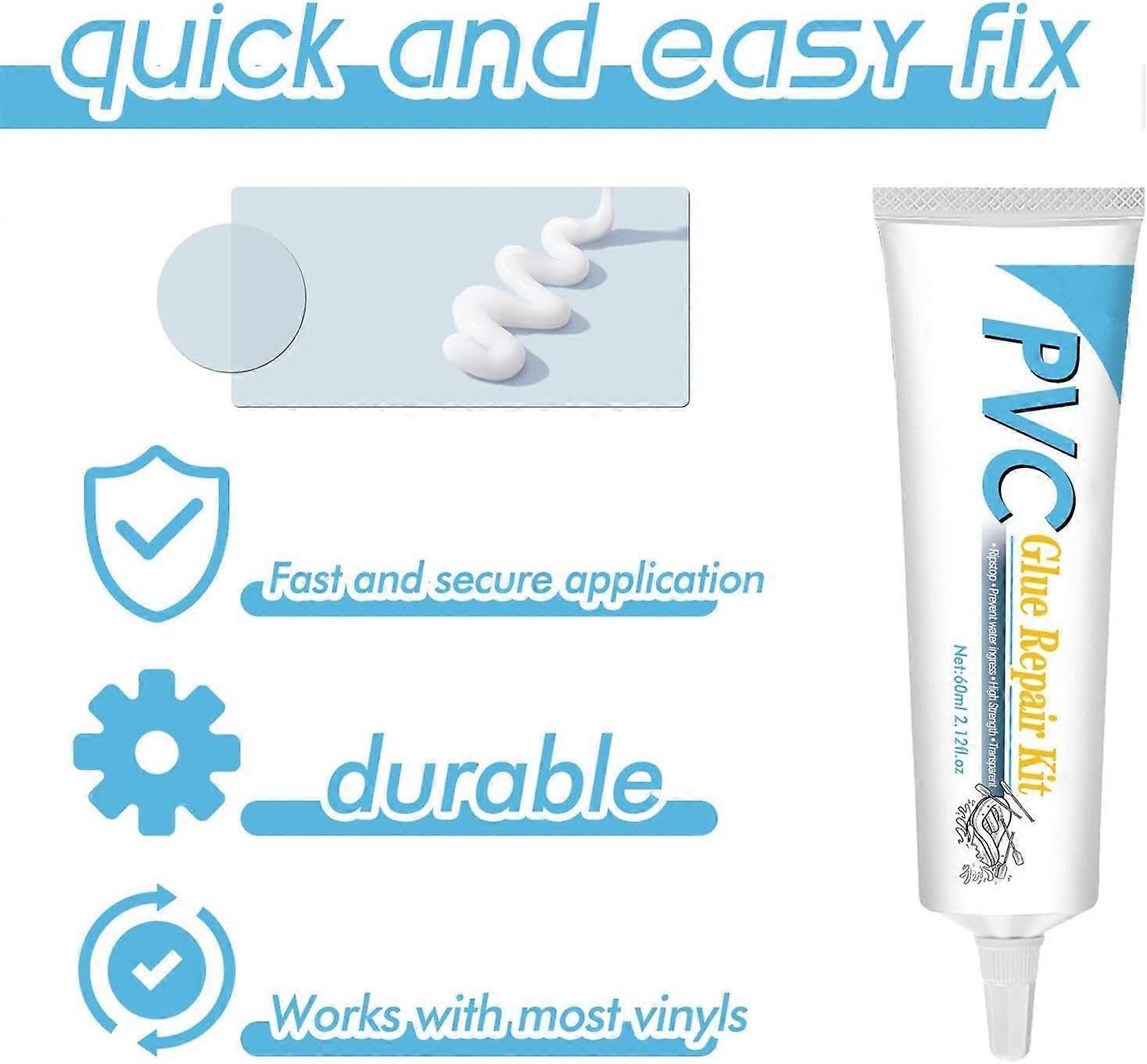 Swimming Pool Repair Kit, Transparent Inflatable Spa Repair Kit, PVC ...