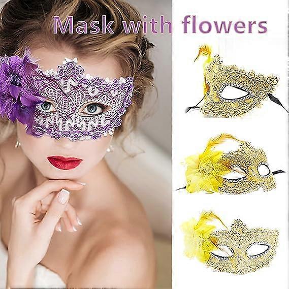 Set of 4 Halloween Carnival Masks Sexy Prom Masks Women's Masquerade ...