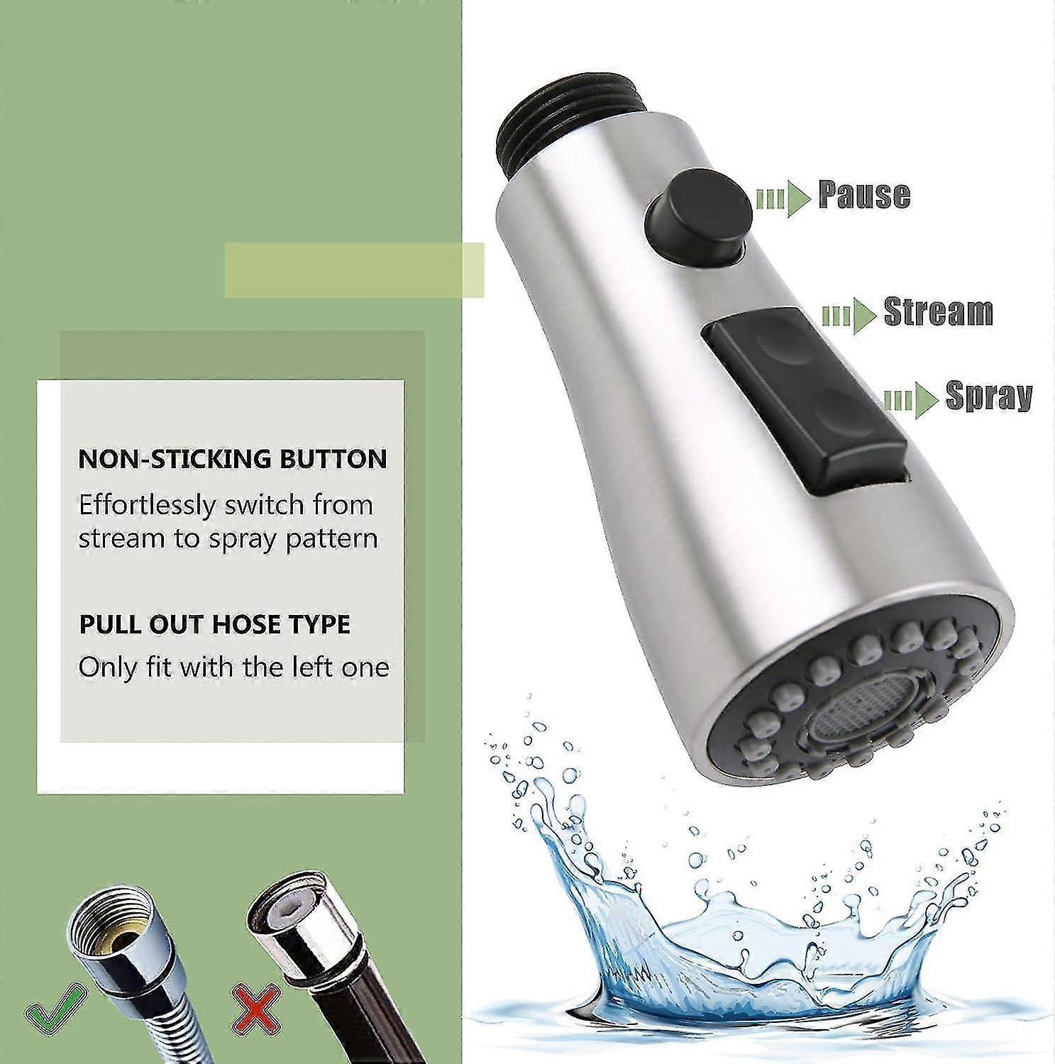 Kitchen Faucet Head Replacement, Angle Simple Kitchen Sink Faucet Parts ...